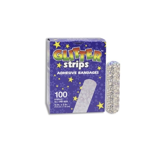 Adhesive Strip Glitter™ Stat Strip® 3/4 X 3 Inch Plastic Rectangle Kid ...