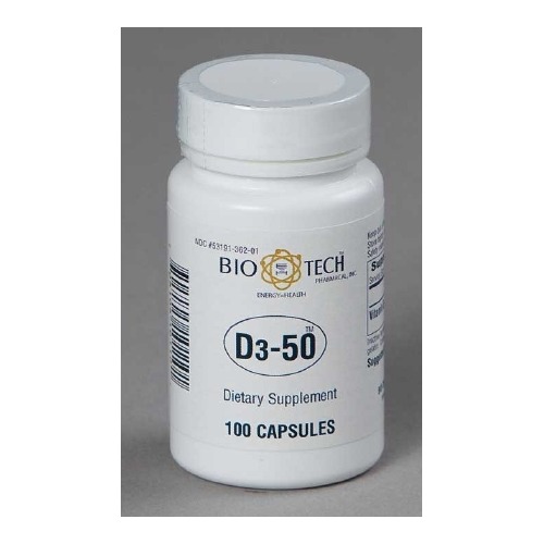 Vitamin Supplement Bio Tech™ Vitamin D3 50000 IU Strength Capsule 100 ...