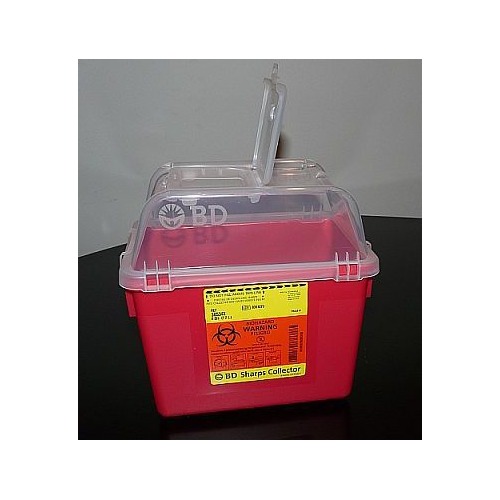 Bd Sharps Container BD™ Nestable 10 X 7 X 10 Inch 8 Quart Red Open Top ...
