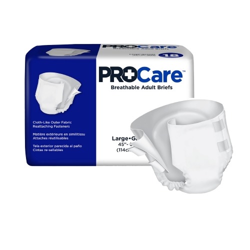 Unisex Adult Incontinence Brief ProCare™ Large Disposable Heavy ...