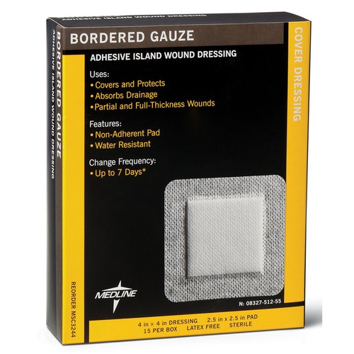 Medline Sterile Bordered Gauze - MSC32414H - Shoplet.com