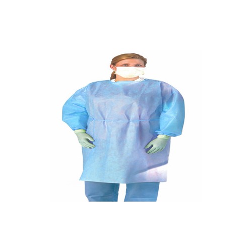 Medline Medium Weight Multi-Ply Fluid Resistant Isolation Gown,Blue,X ...