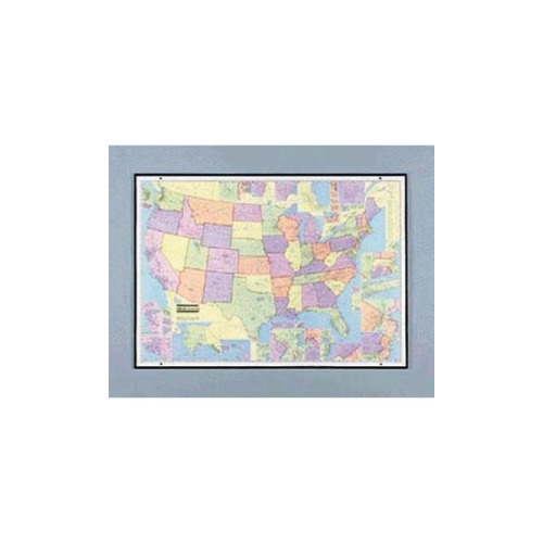 American map Cleartype U.S. Business/Marketing Full-Color Laminated ...