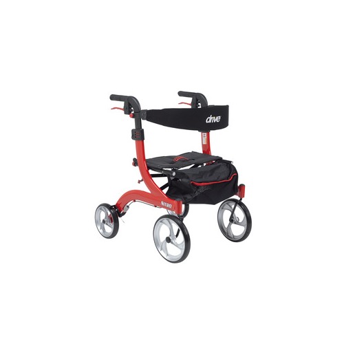 Drive Devilbiss Healthcare Nitro Euro Style Walker Rollator, Hemi ...