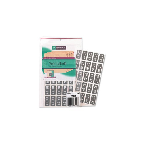Smead Year 2007 End Tab Folder Labels - SMD67907 - Shoplet.com