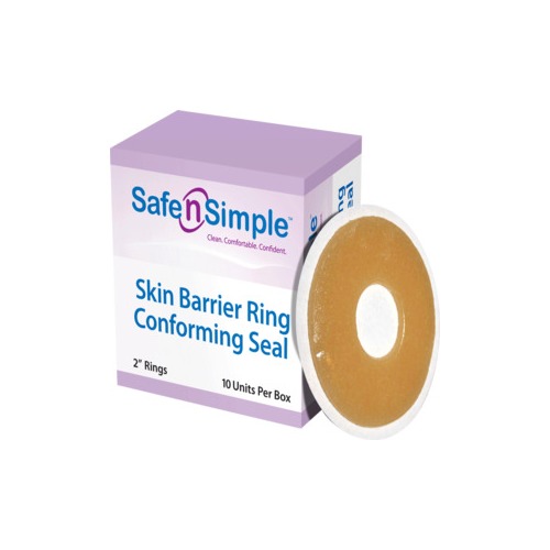 Safe N Simple Conforming Adhesive Ostomy Seals, 2 Inch Skin Barrier ...