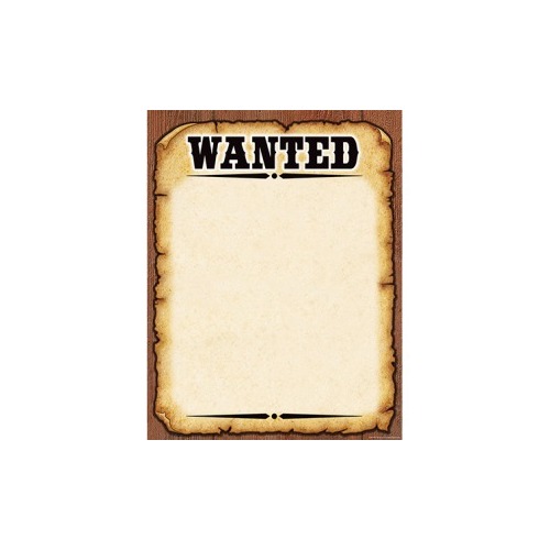 Western Wanted Poster Chart Tcr7725