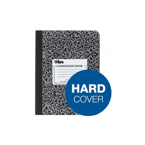 Tops Composition Book, Marble Design, college rule, hard cover, 100 SH ...