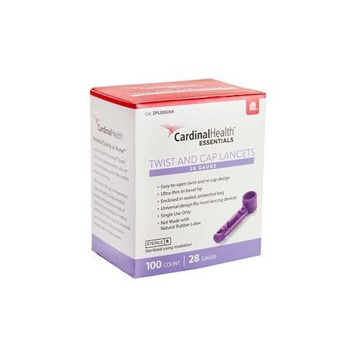 Cardinal Health Essentials Twist and Cap Lancet 28G (100 count ...